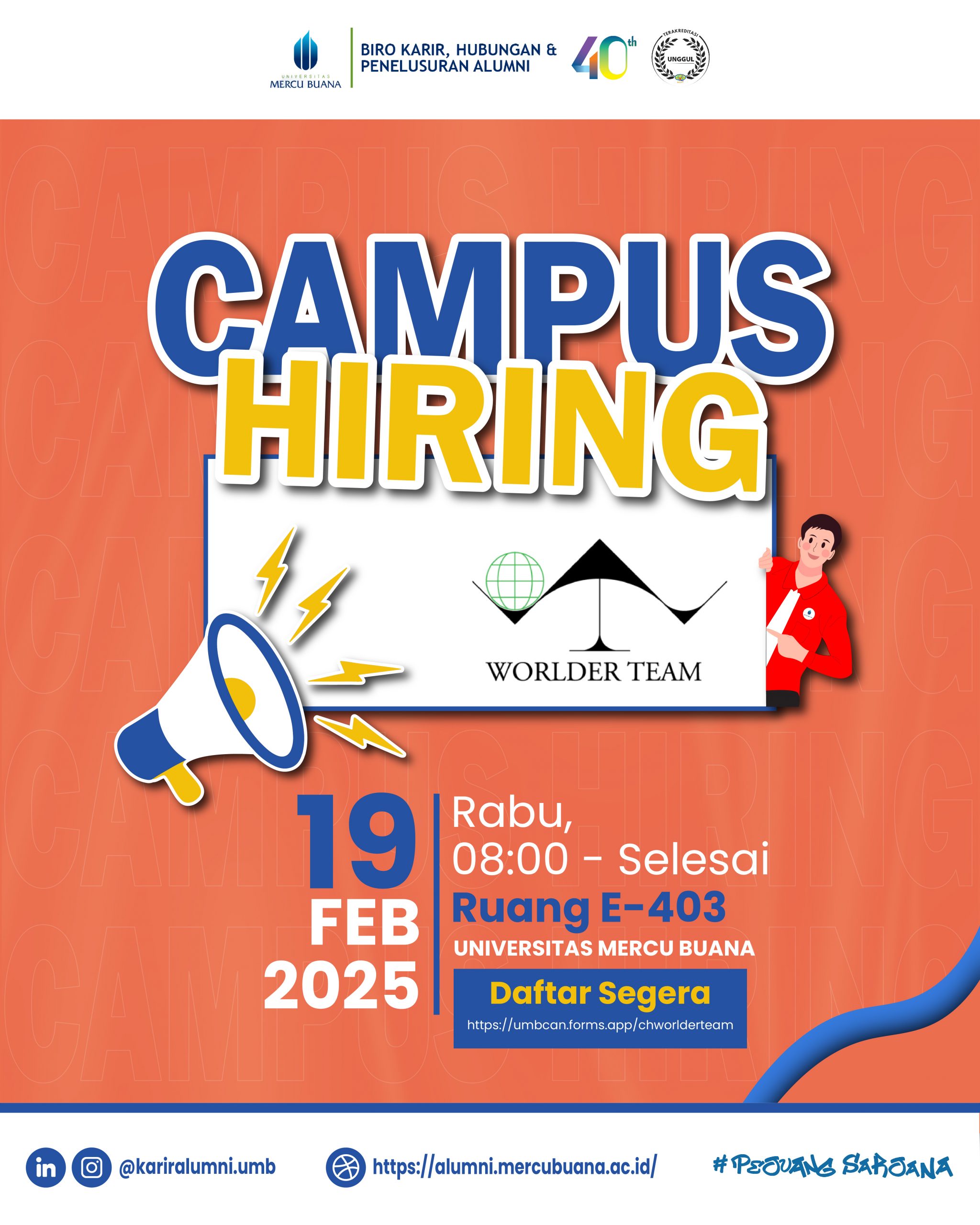 Campus Hiring Worlder TEAM – UMB Biro Karir
